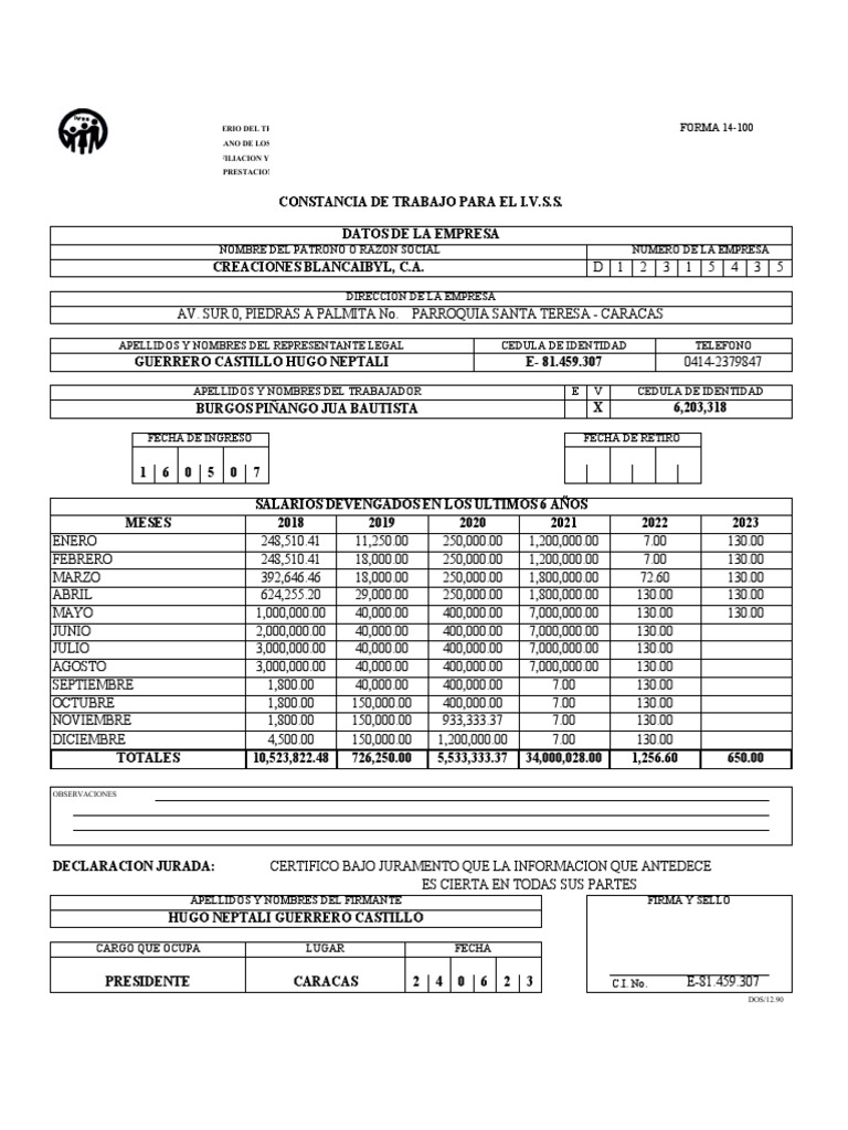 Dokumen - Tips Forma14 100forma14 100 Ivss Excel | PDF