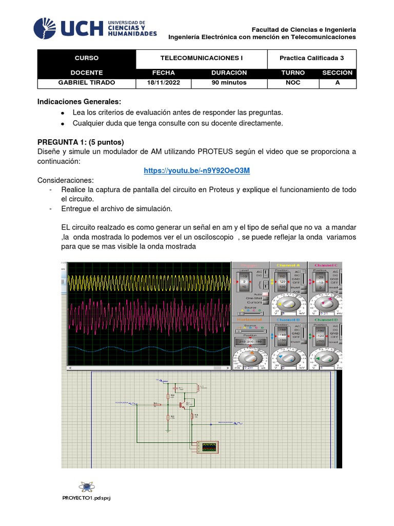PRACTICA CALIFICADA 3 - GRUPO Esquivel, Criollo, Sonco | PDF | Modulación | Modulación de frecuencia