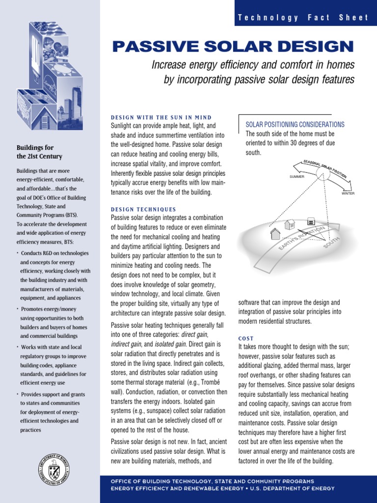 Passive Solar Design | PDF