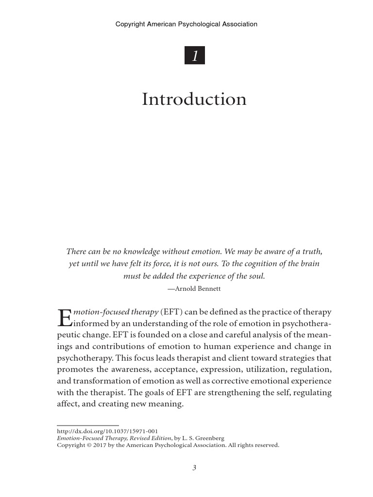 Greenberg, L. (2017) - EFT, Revised Ed. - Introduction | PDF | Self ...