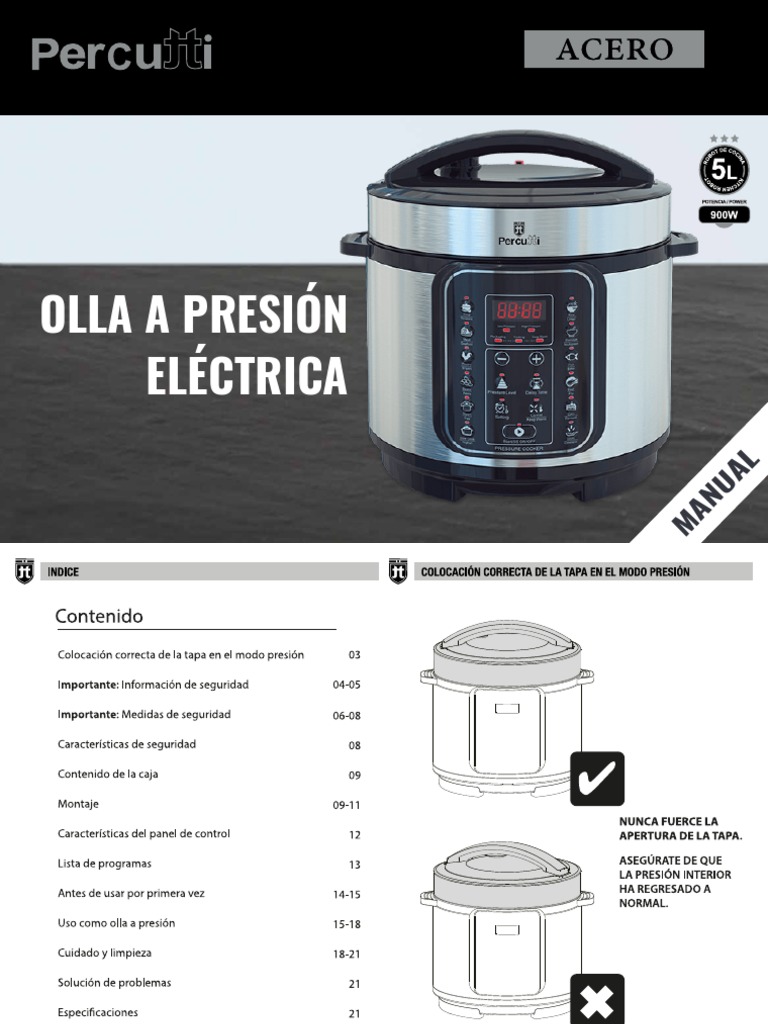 Olla Presion Electrica Acero | PDF