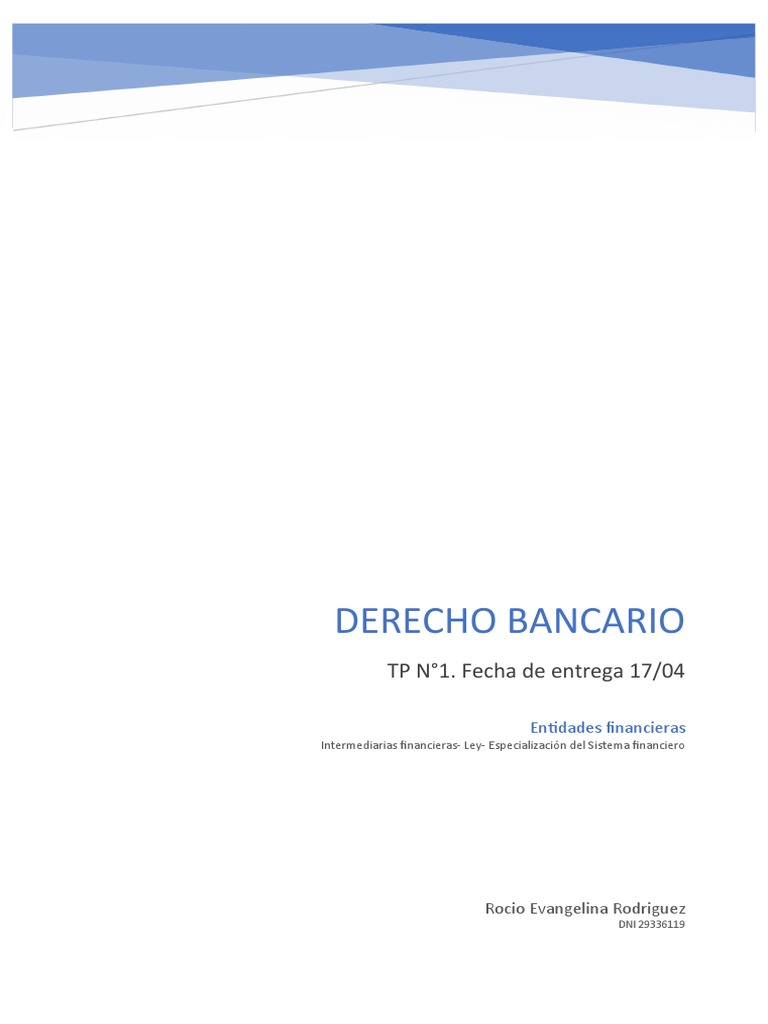 Derecho Bancario | PDF | Bancos | Sector privado