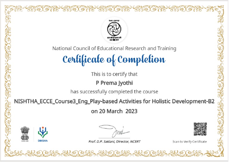 NISHTHA - ECCE - Course3 - Eng - Play-Based Activities For Holistic ...