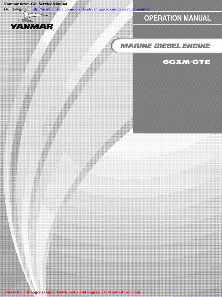 Yanmar 6cxm Gte Service Manual | PDF