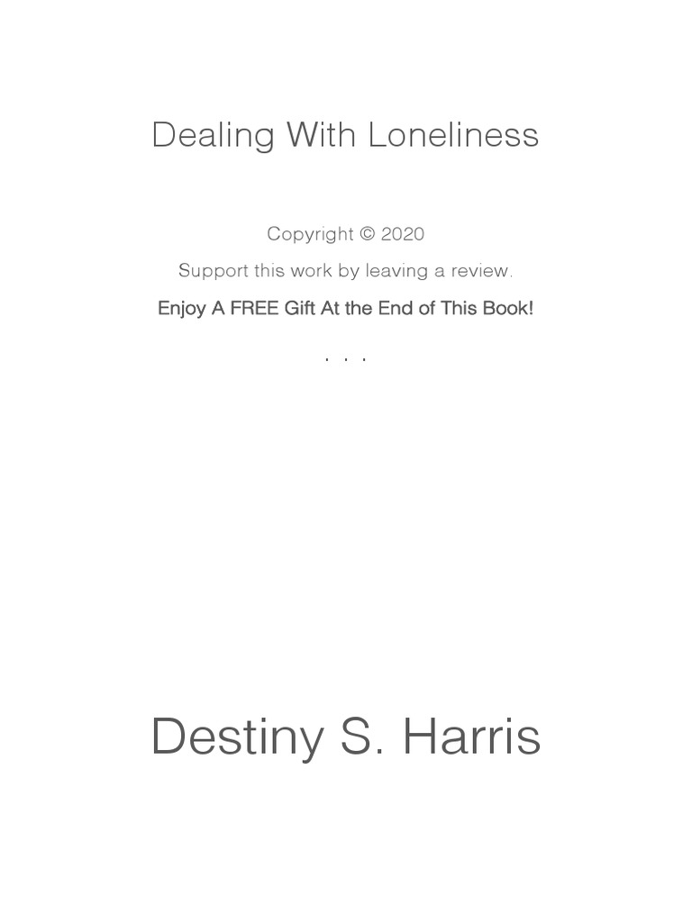 Dealing With Loneliness | PDF | Loneliness | Psychology