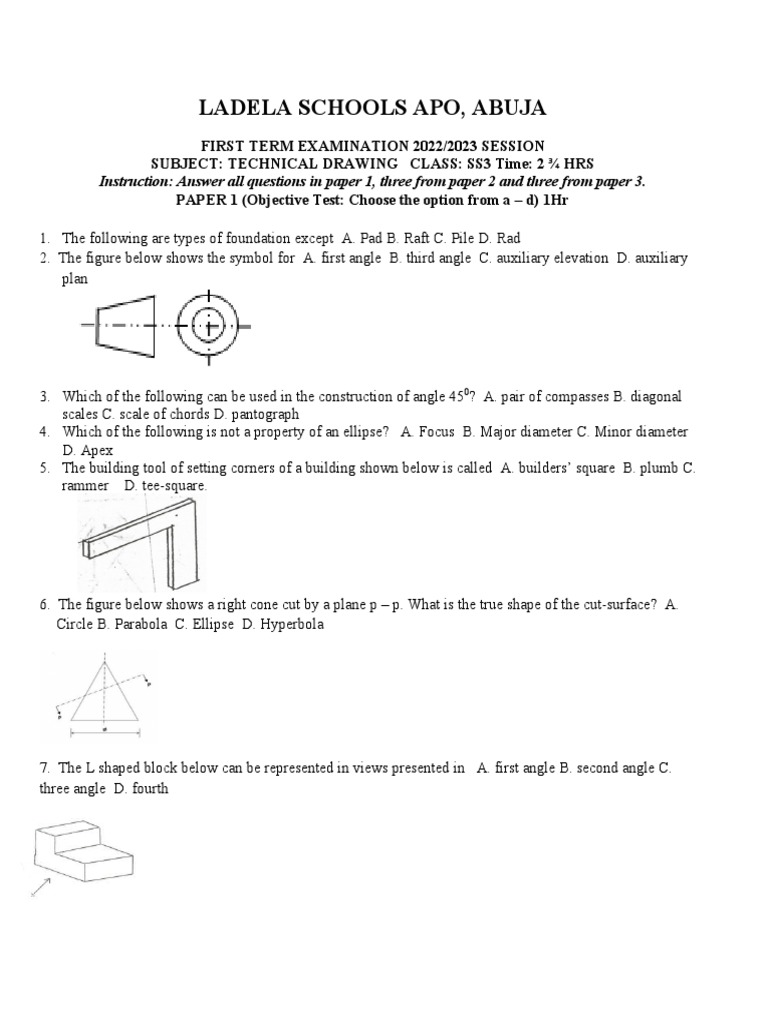 Technical Drawing SS3 | PDF | Teaching Methods & Materials