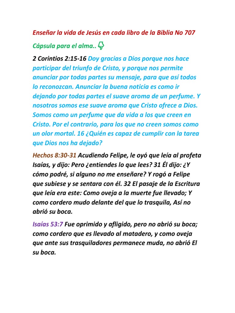 Enseñar La Vida de Jesús en Cada Libro de La Biblia No 707 | PDF | Jesús | Cristo (título)