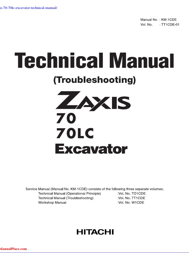 Hitachi Zaxis 70 70lc Excavator Technical Manual | PDF | Personal ...