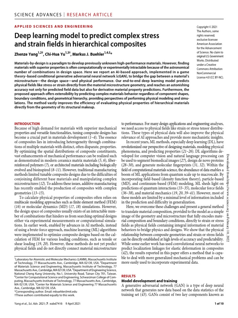 2021 Deep Learning Model To Predict Complex Stress and Strain Fields in ...