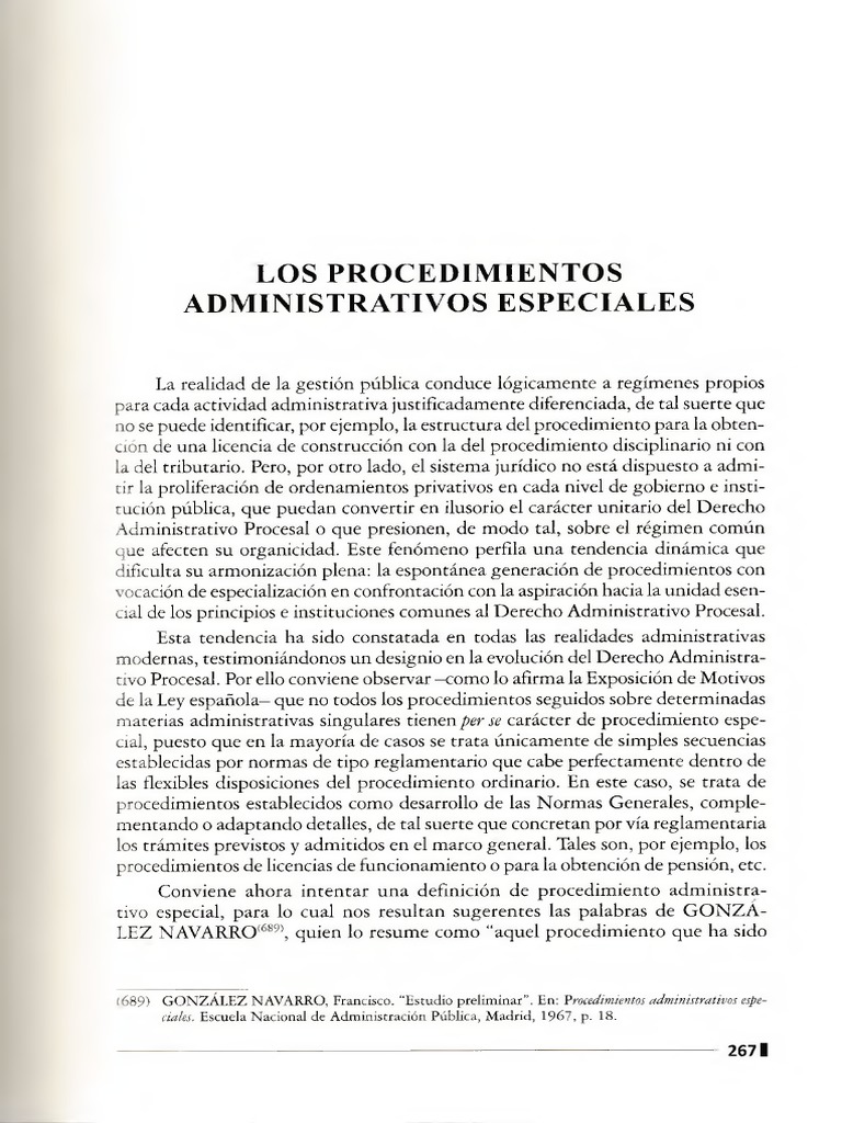Procedimientos Administrativos Especiales Comentarios A La Ley de Procedimiento Administrativo ...