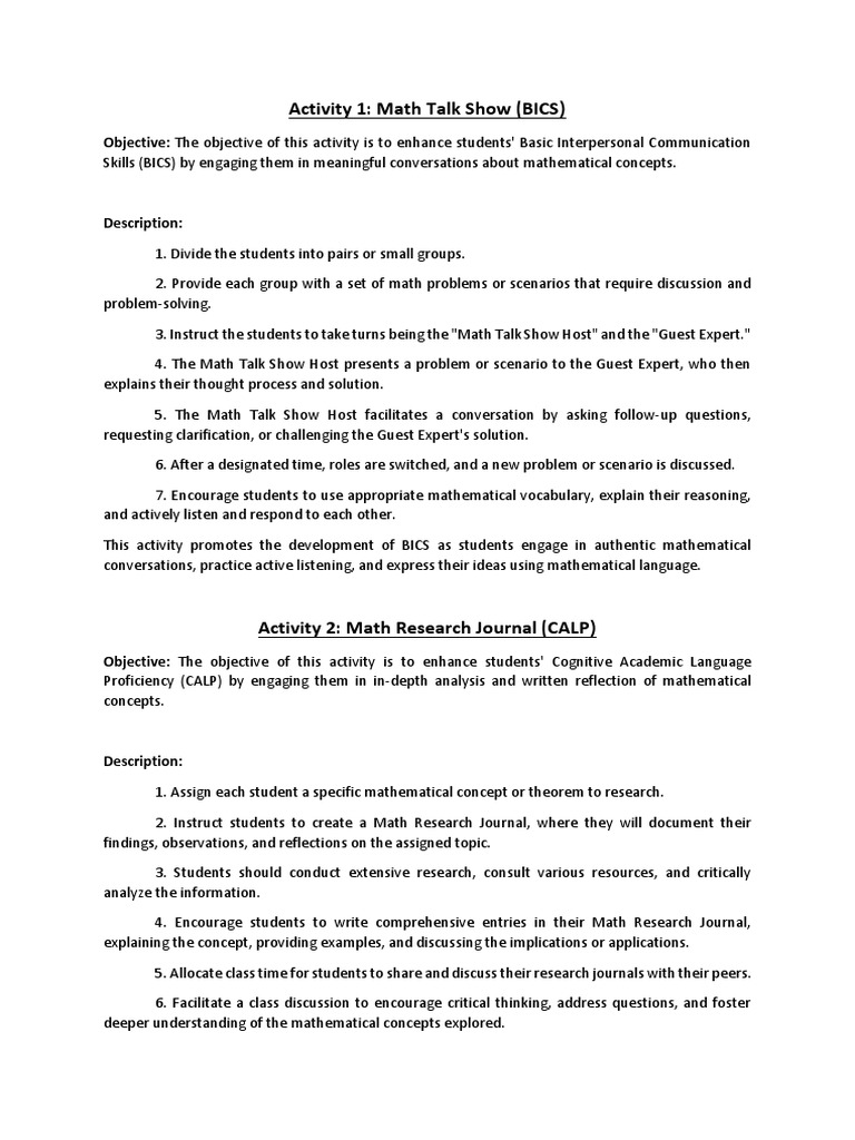 BICS and CALP | PDF | Mathematics | Communication
