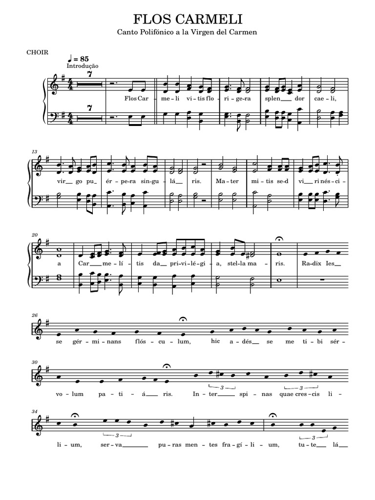 Flos Carmeli - Polifônico 2 | PDF