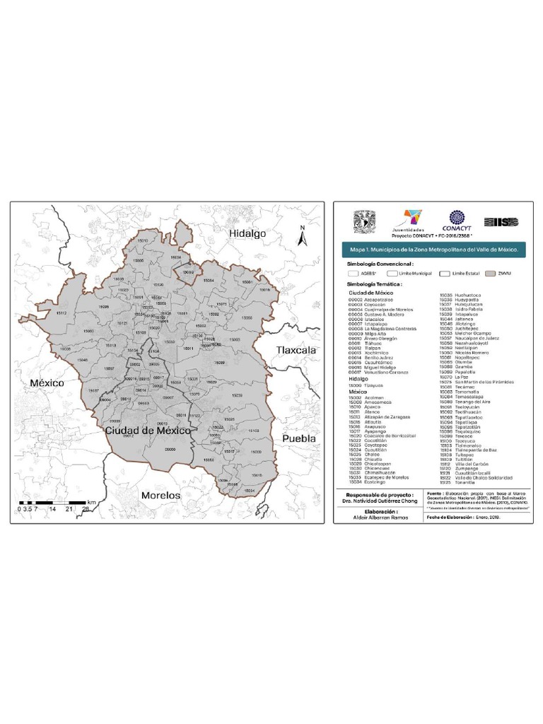 Mapa 1 Municipios de La ZMVM | PDF