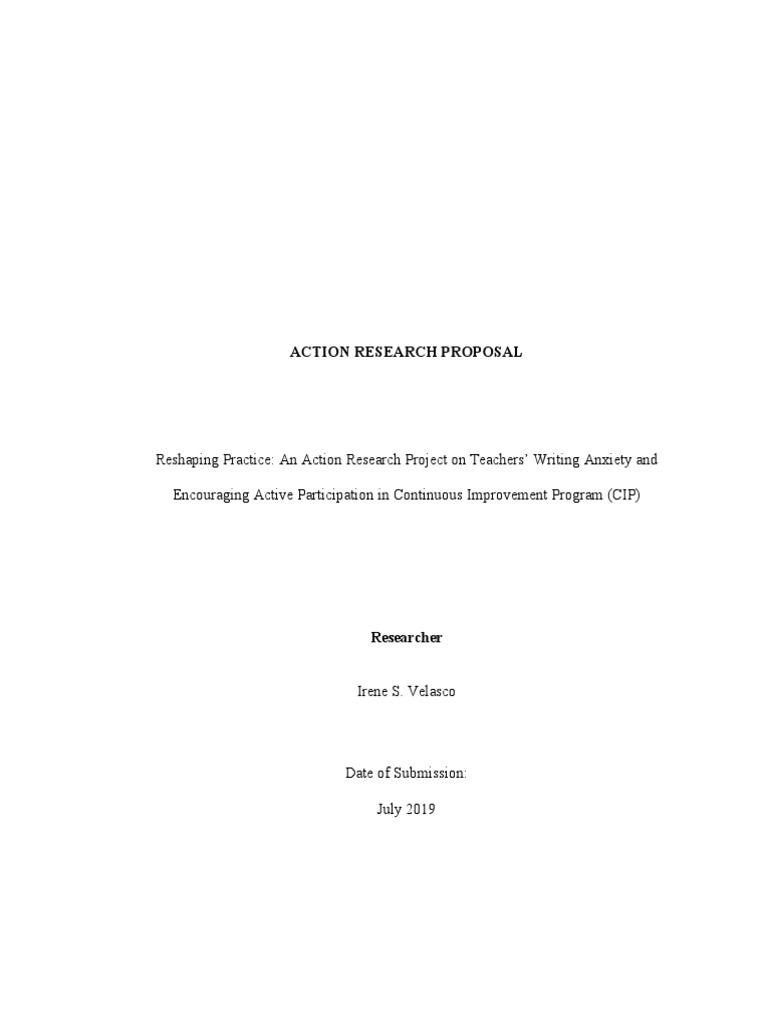 Action Research Proposal Maam Irene | PDF