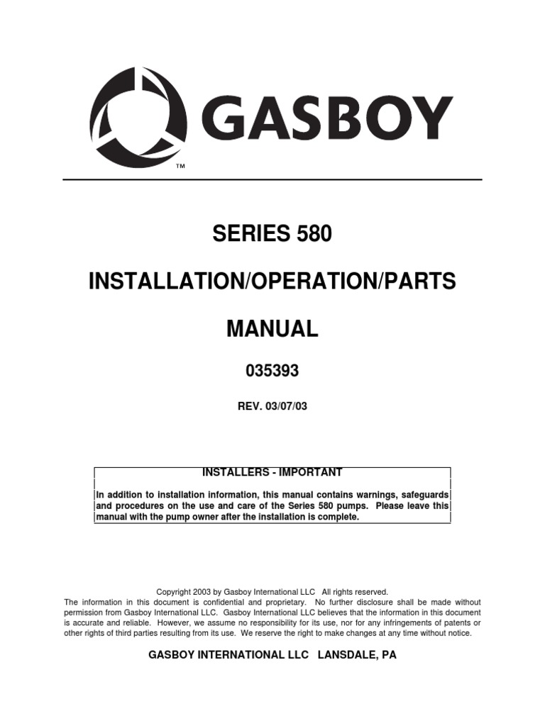 Gasboy 583 | PDF
