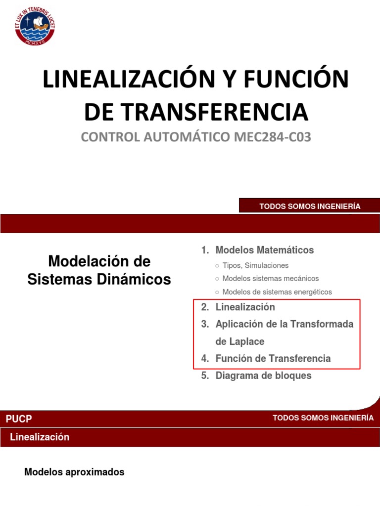 C03 - Linealización y Función de Transferencia | PDF