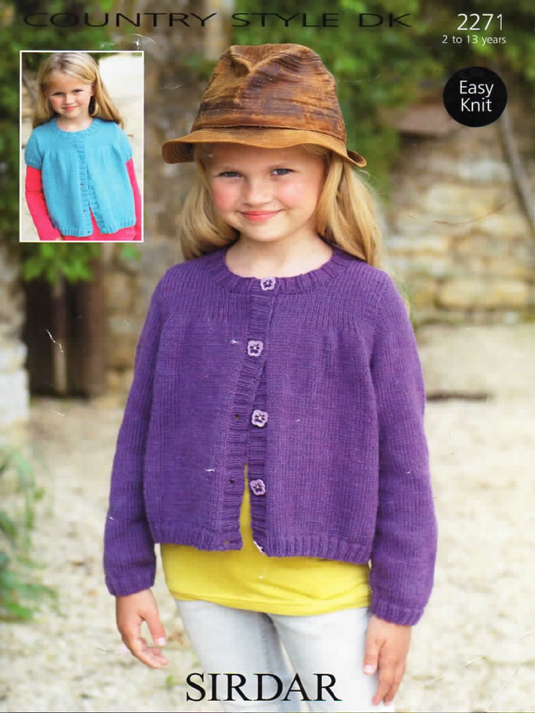 Children's Cardigan Knitting Pattern | PDF