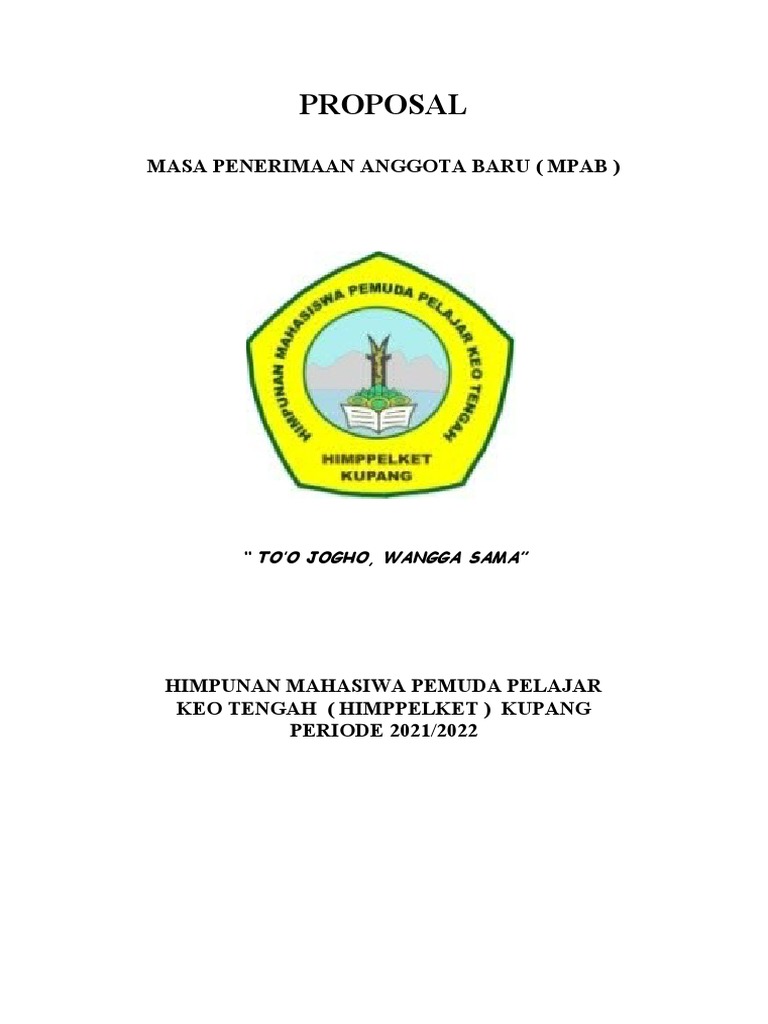 PROPOSAL MPAB (Repaired) | PDF | Ilmu Sosial