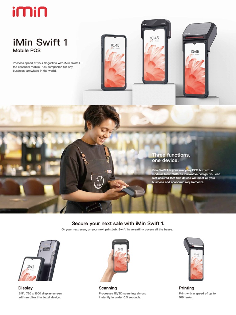 Swift 1 Brochure | PDF | Point Of Sale | Personal Digital Assistant