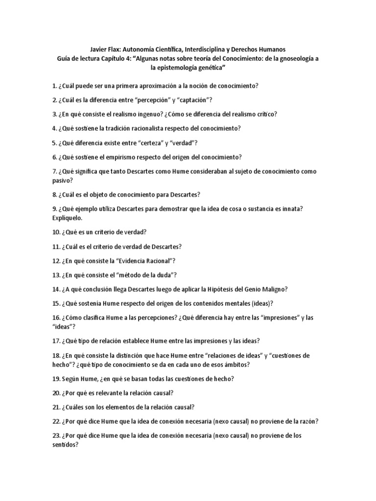 IPC Catedra Flax Capitulo 4 Guia de Preguntas | PDF