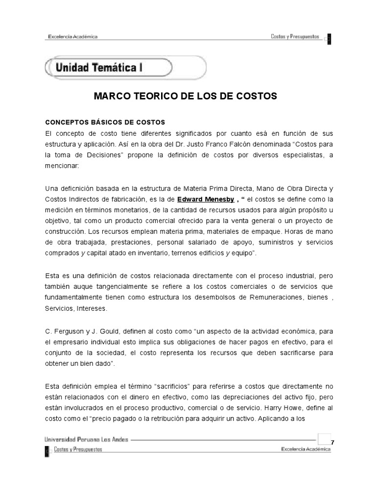 Guia 1 Costos | PDF | Costo | Contabilidad