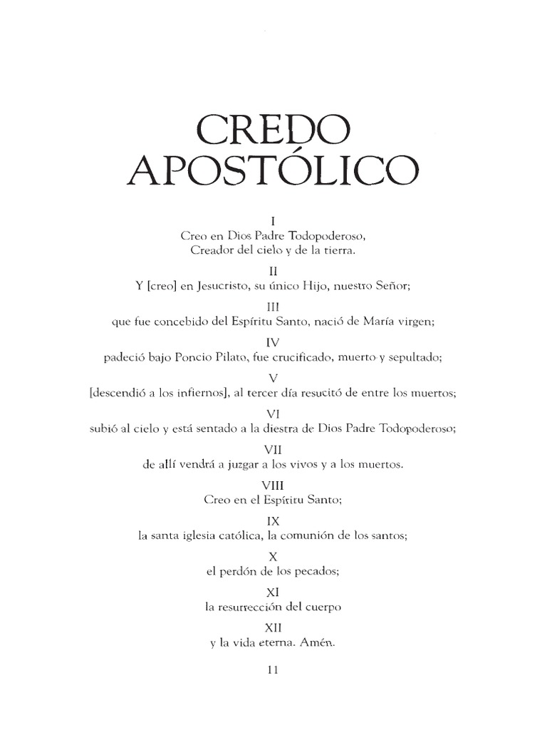 El Credo Apostólico - Humberto Casanova y Jeff Stam (Pp. 11-24) | PDF