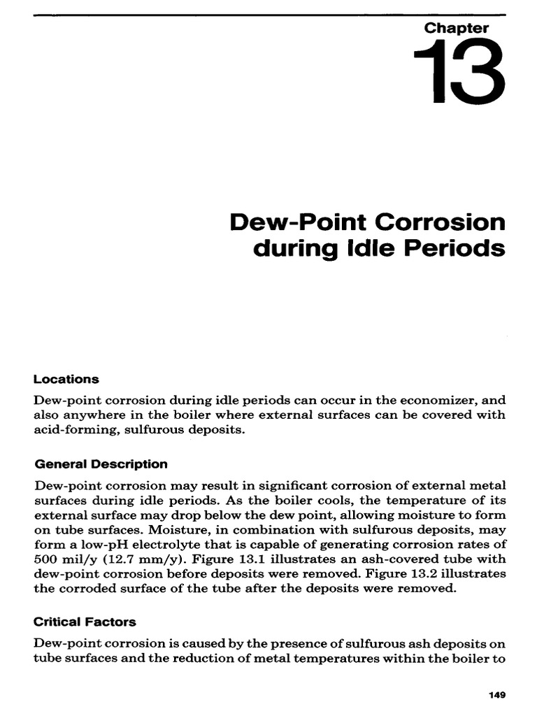 Chap 13 Dew Point Corrosion | PDF | Corrosion | Boiler