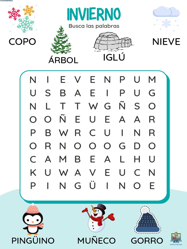 Sopa de letras invierno | PDF