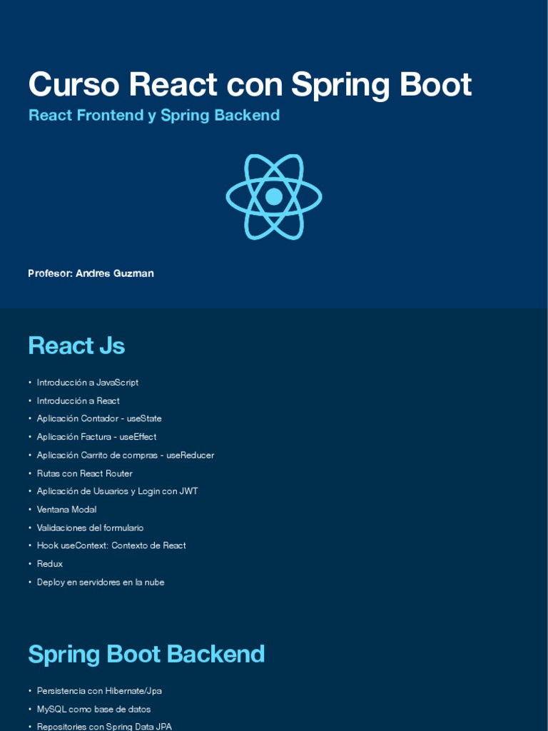 Introduccion Curso React Spring | PDF Introduccion Curso React Spring | PDF