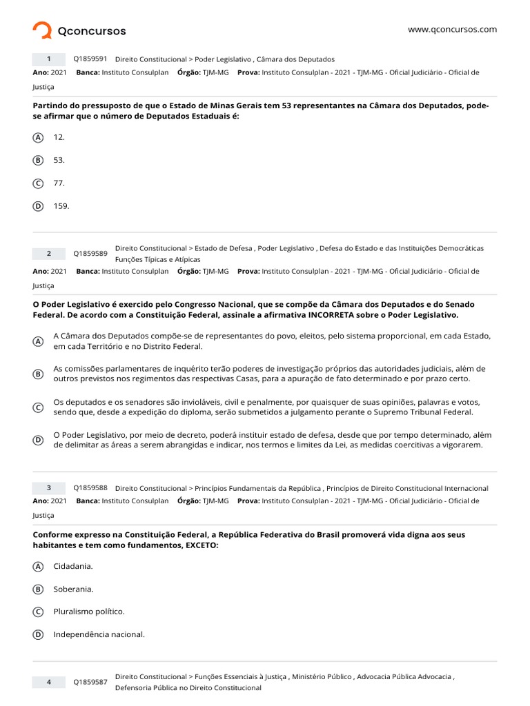 Questões de Provas - Questões de Concursos | PDF