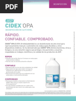 Ficha Técnica CIDEX OPA | PDF | Microbiología | Especialidades Medicas