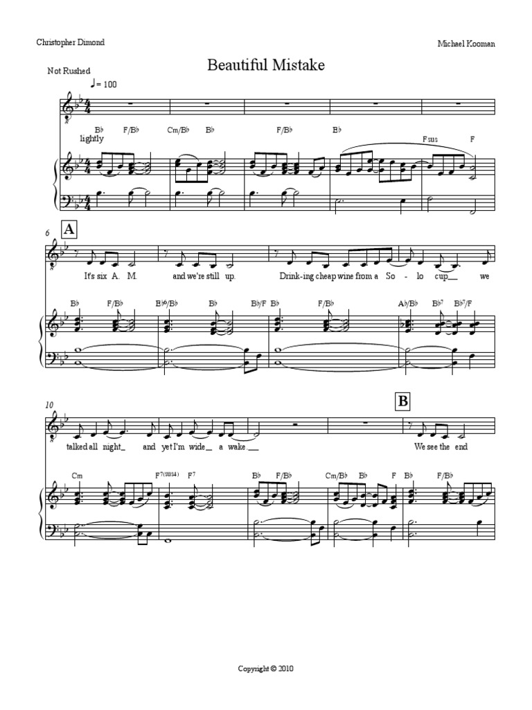 Beautiful Mistake Bflat | PDF