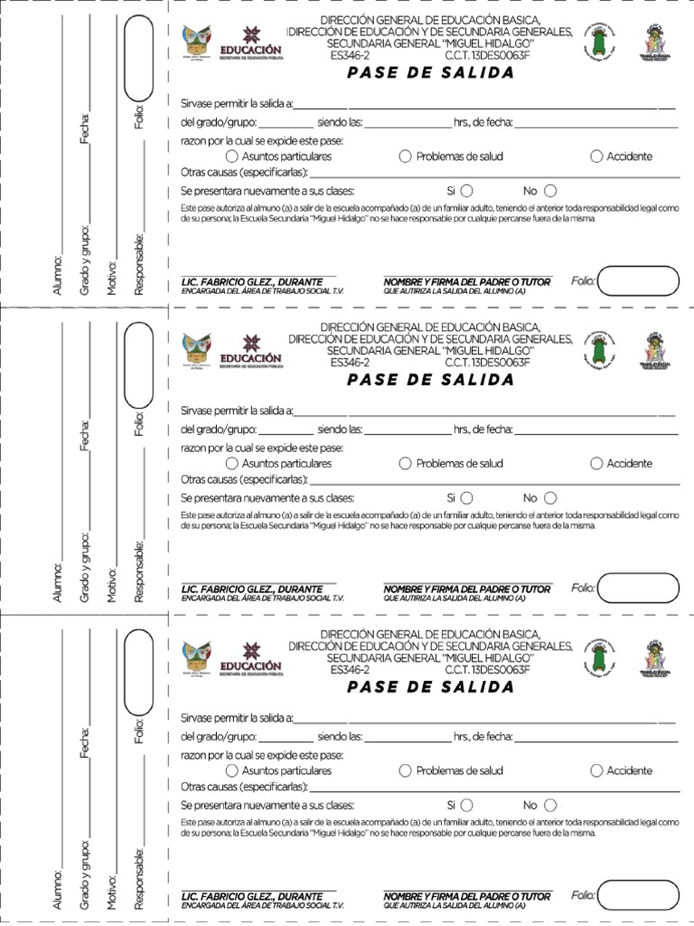 Pase de Salida | PDF