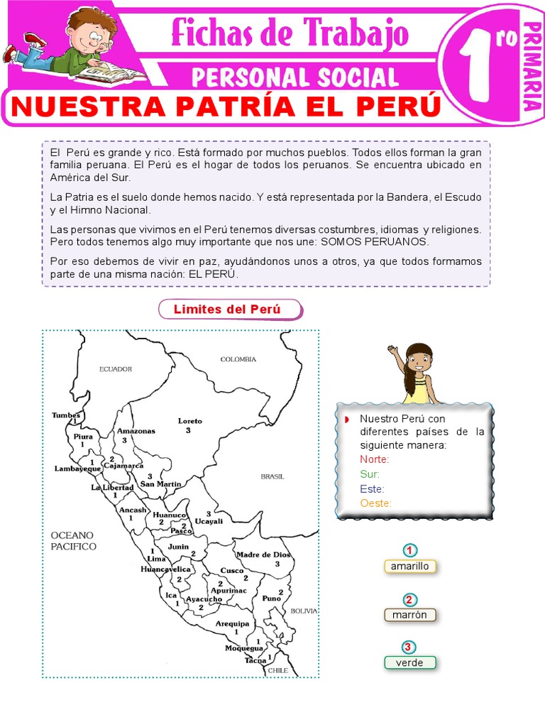 Nuestra Patría El Perú para Primer Grado de Primaria | PDF