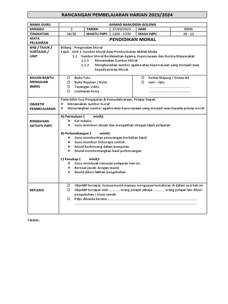 Pendidikan Moral T2 Pdf