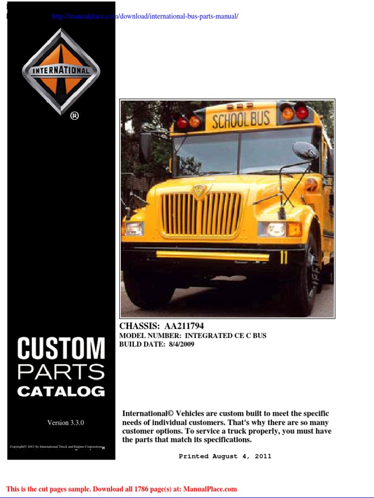 International Bus Parts Manual | PDF