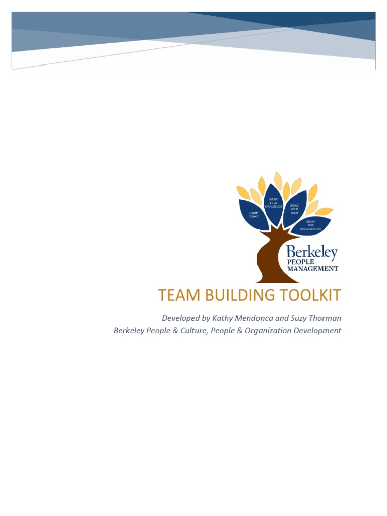 Team Building Toolkit | PDF | Leadership | Team Building