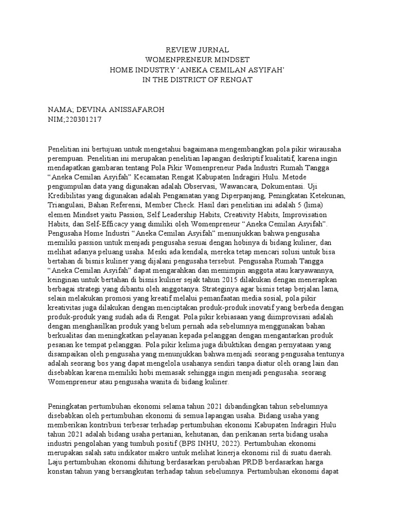 Review Jurnal (Devina) | PDF