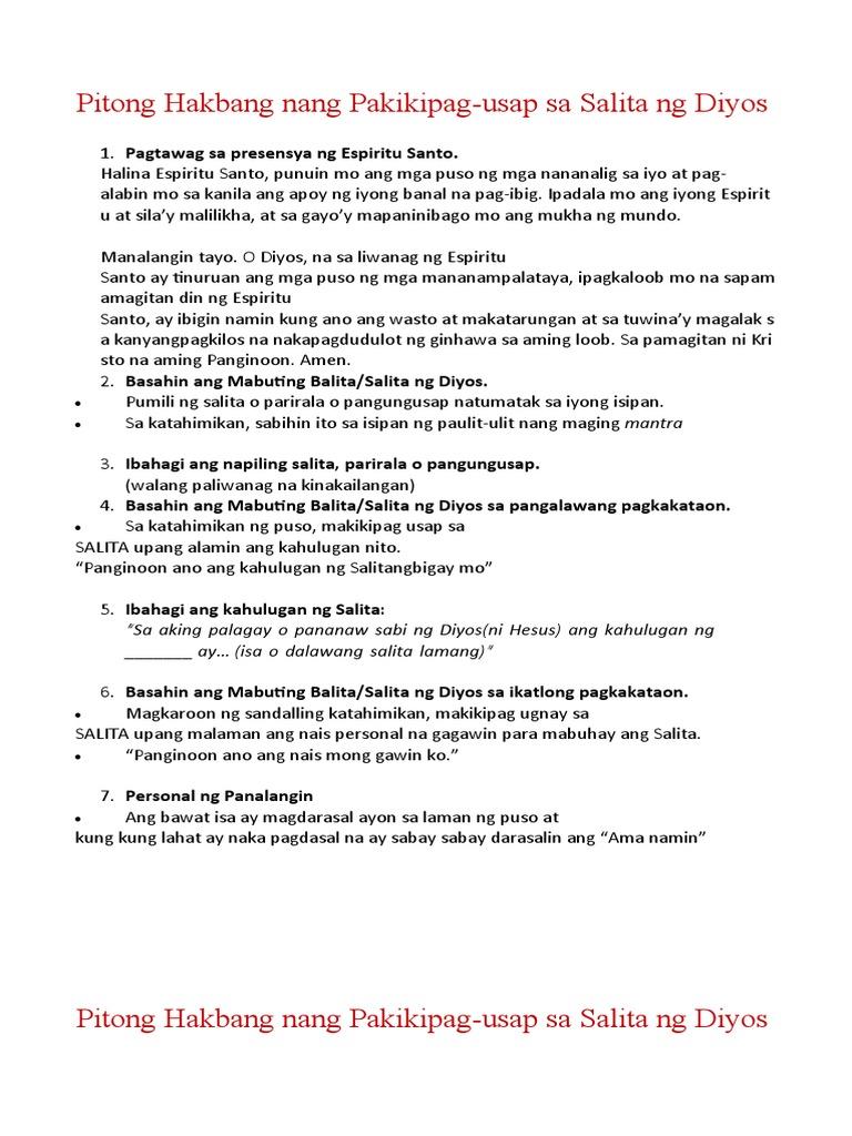 7 Steps - Bible Dialogue | PDF