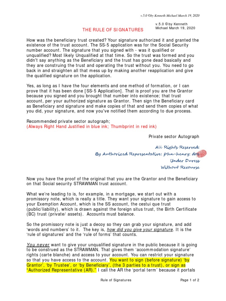 Rule of Signatures - 06 | PDF | Trust Law | Private Law