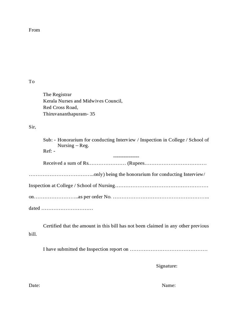 Honorarium Form | PDF