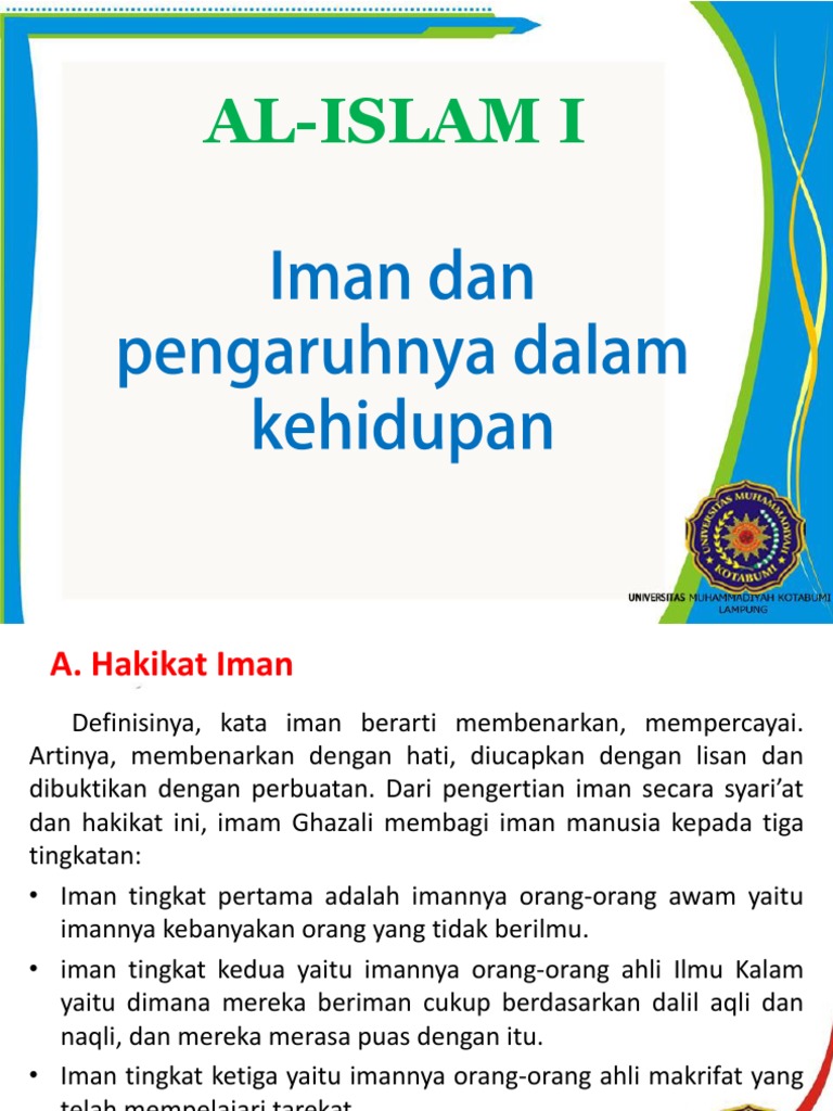 Iman Dan Pengaruhnya Dalam Kehidupan | PDF Iman Dan Pengaruhnya Dalam Kehidupan | PDF