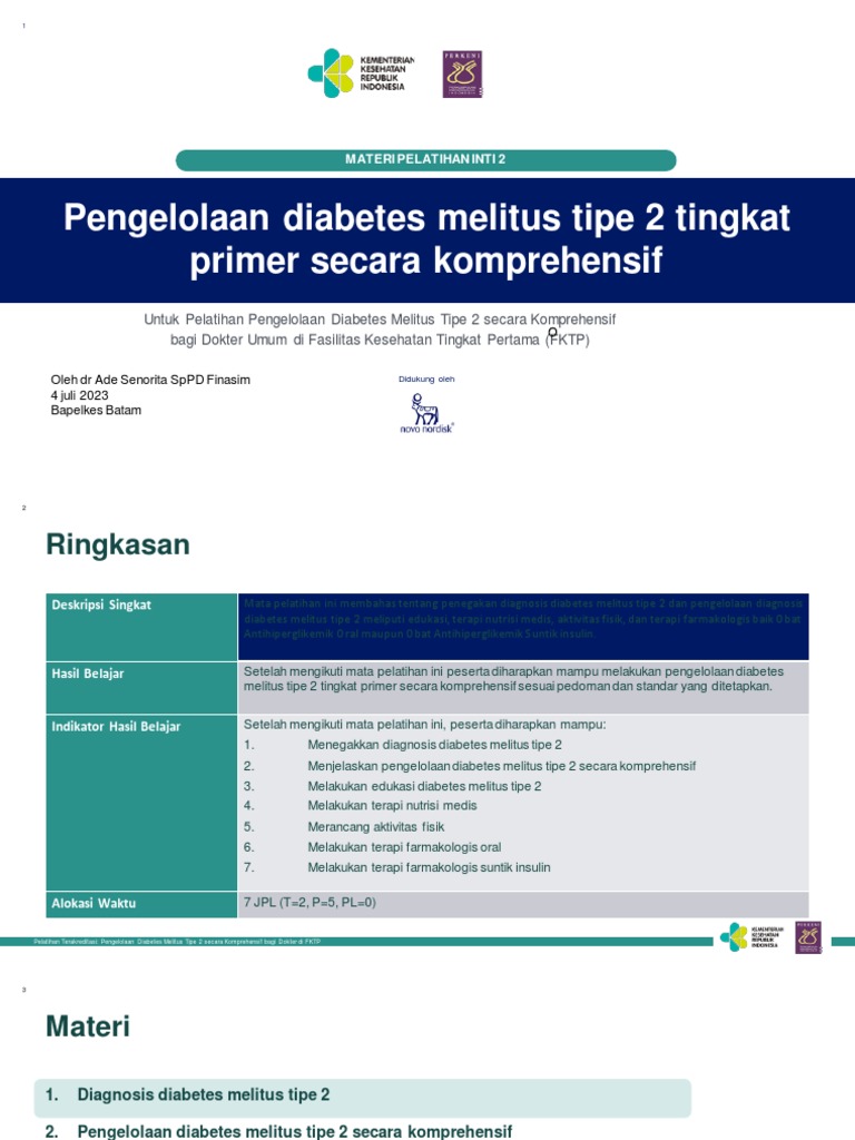MPI 2 - Pengelolaan DMT2 Secara Komprehensif | PDF
