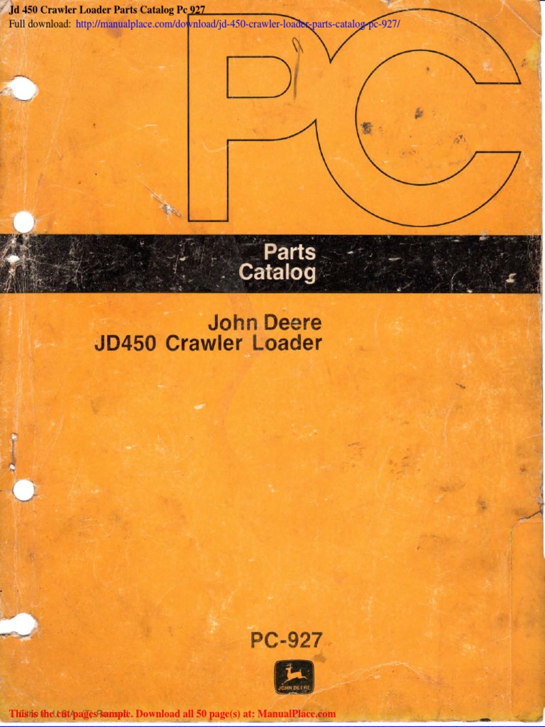 JD 450 Crawler Loader Parts Catalog PC 927 | PDF