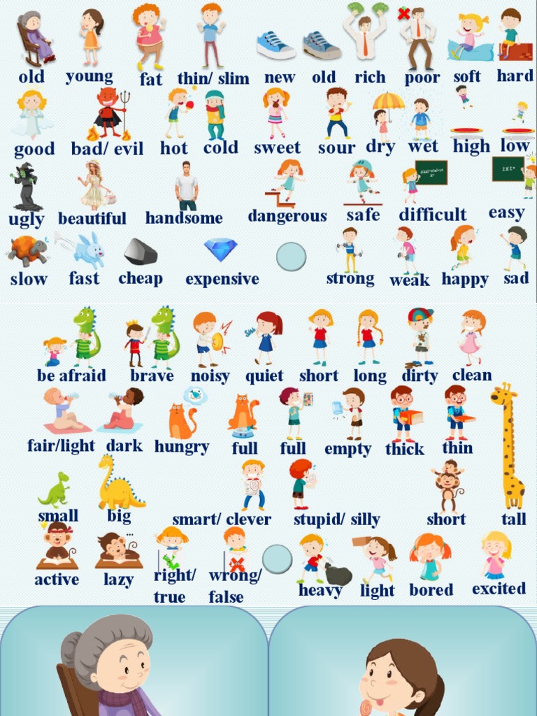 Opposite Adjectives Flashcards Fun Activities Games Games Picture Desc ...