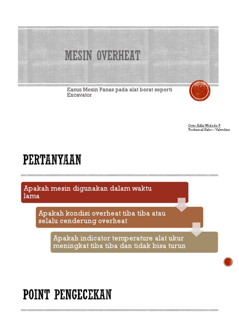 Penyebab Overheating Mesin Alat Berat | PDF | Teknologi & Rekayasa