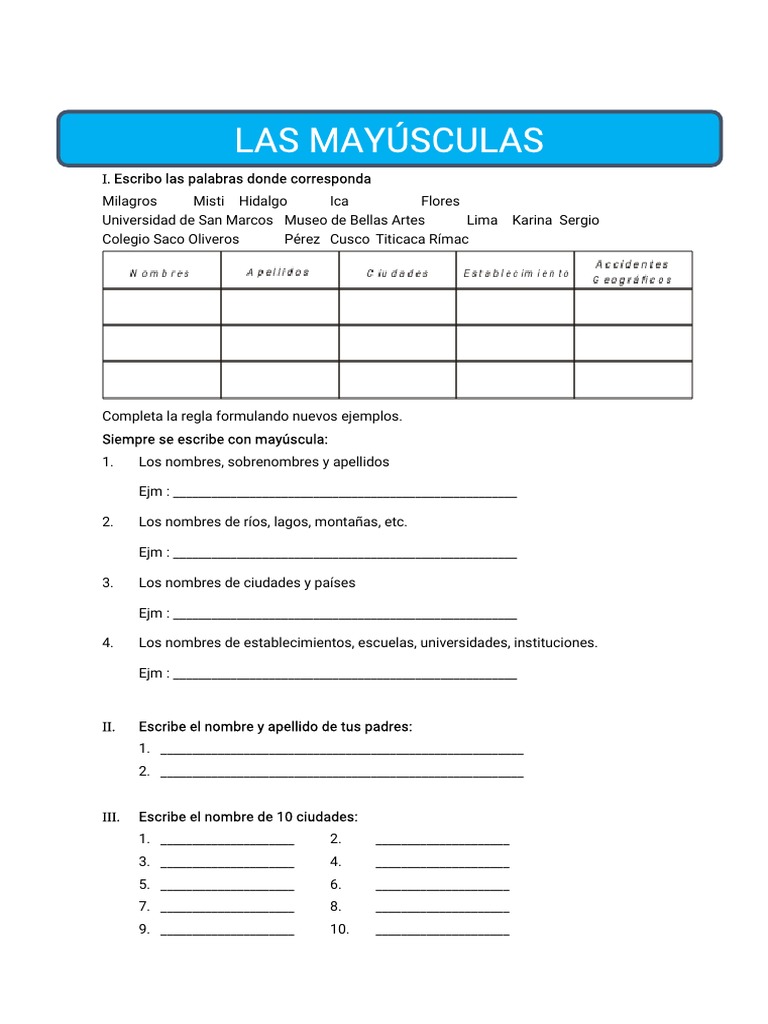 Uso de Mayusculas | PDF