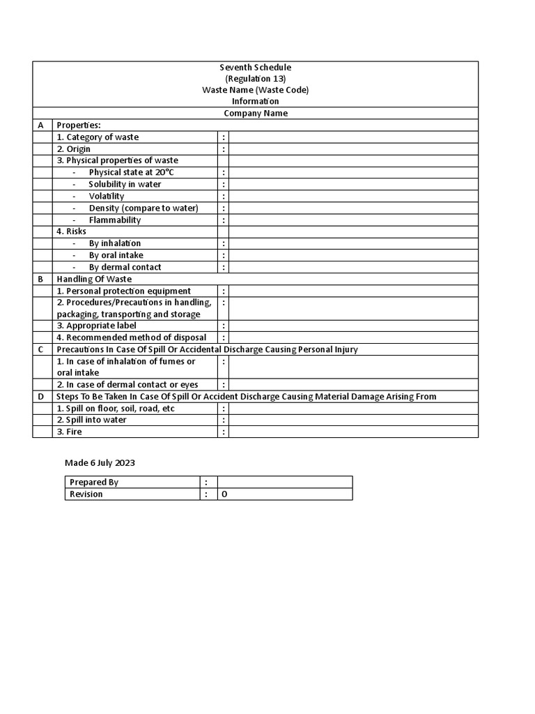 Waste Management Guidelines and Safety | PDF