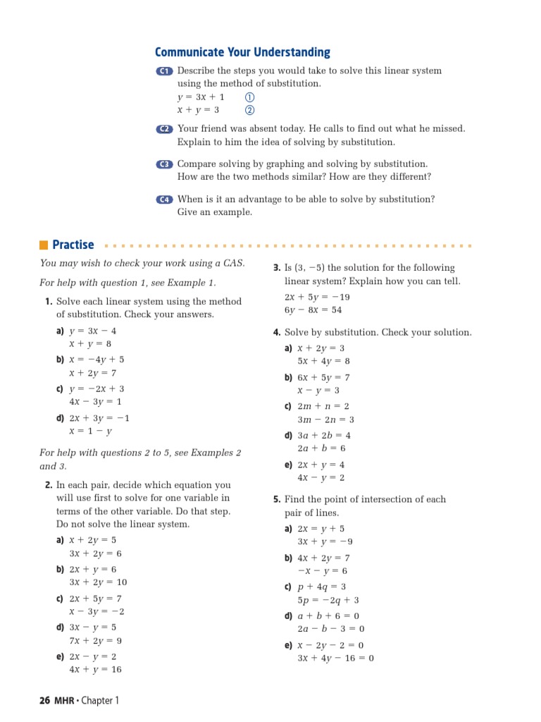 MPM2D Textbook 1.2ab (Pp. 26-28) | PDF | System Of Linear Equations ...
