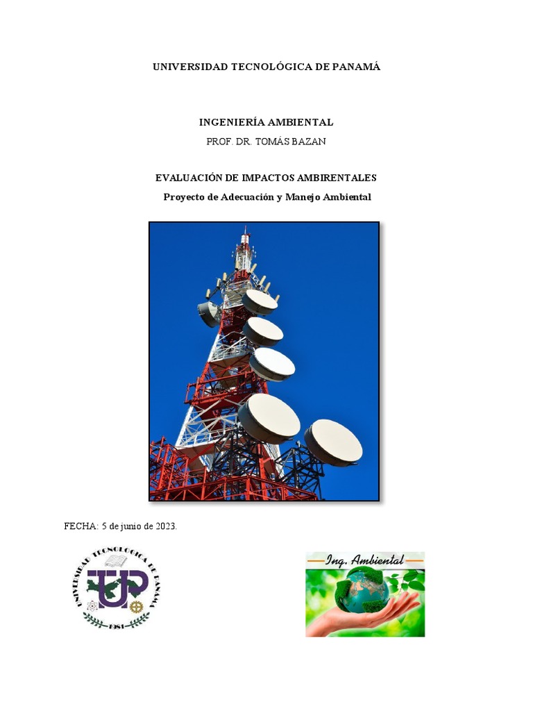 Proyecto Final PAMA-EIA de Una Torre de Red de Telecomunicación | PDF